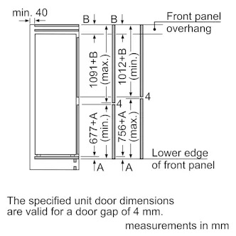 Bosch KIN86NSE0G Series 2 Integrated 60/40 Frost Free Fridge Freezer ...