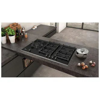 Neff T29TS79N0 N90 90cm 5 Burner Gas Hob in Black Wok Burner