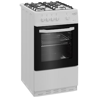 Zenith ZE501W 50cm Single Oven Gas Cooker in White 55 Litre