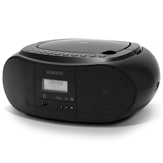 Roberts ZOOMBOX4BK DAB/FM Portable Boombox with CD Player & USB in Black